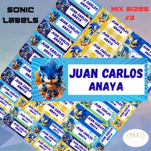 Sonic Supplies Back to School Labels | Waterproof Stickers ...