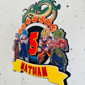 Anime Dragon Cake Topper/super Saiyan Inspired Cake Topper/dragon Party ...