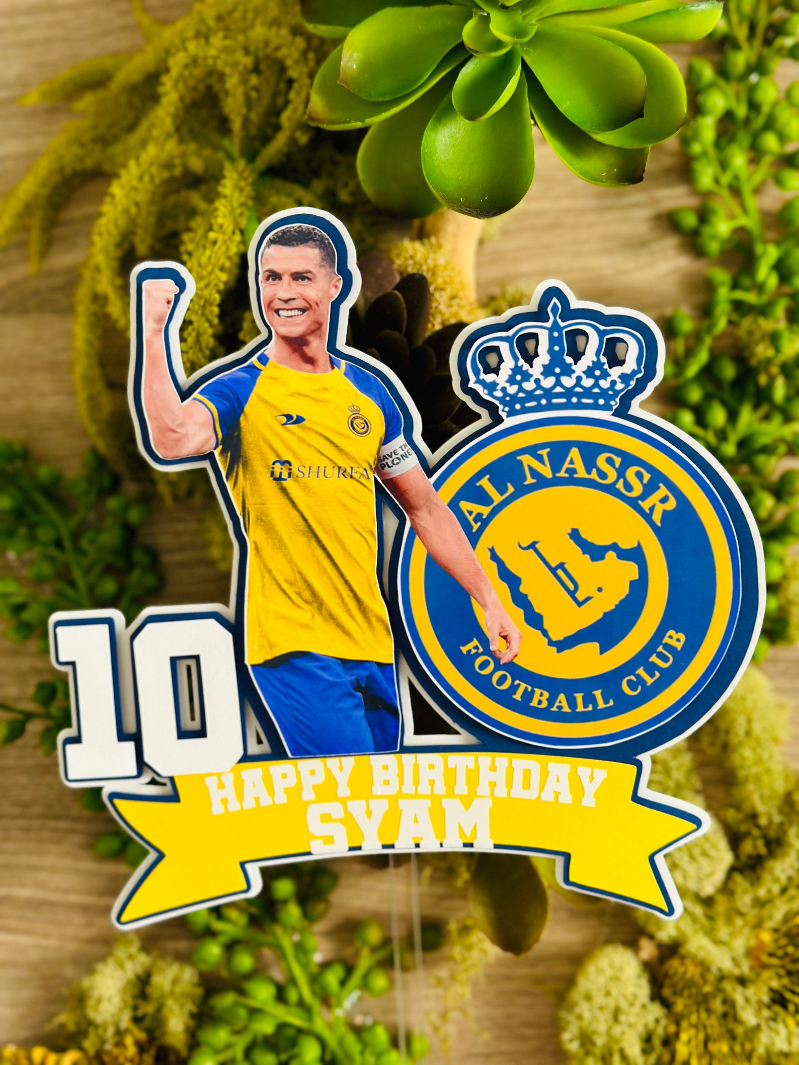 Ronaldo Cake Topper/3d Cake Topper/ronaldo Theme Party/ronaldo Theme ...