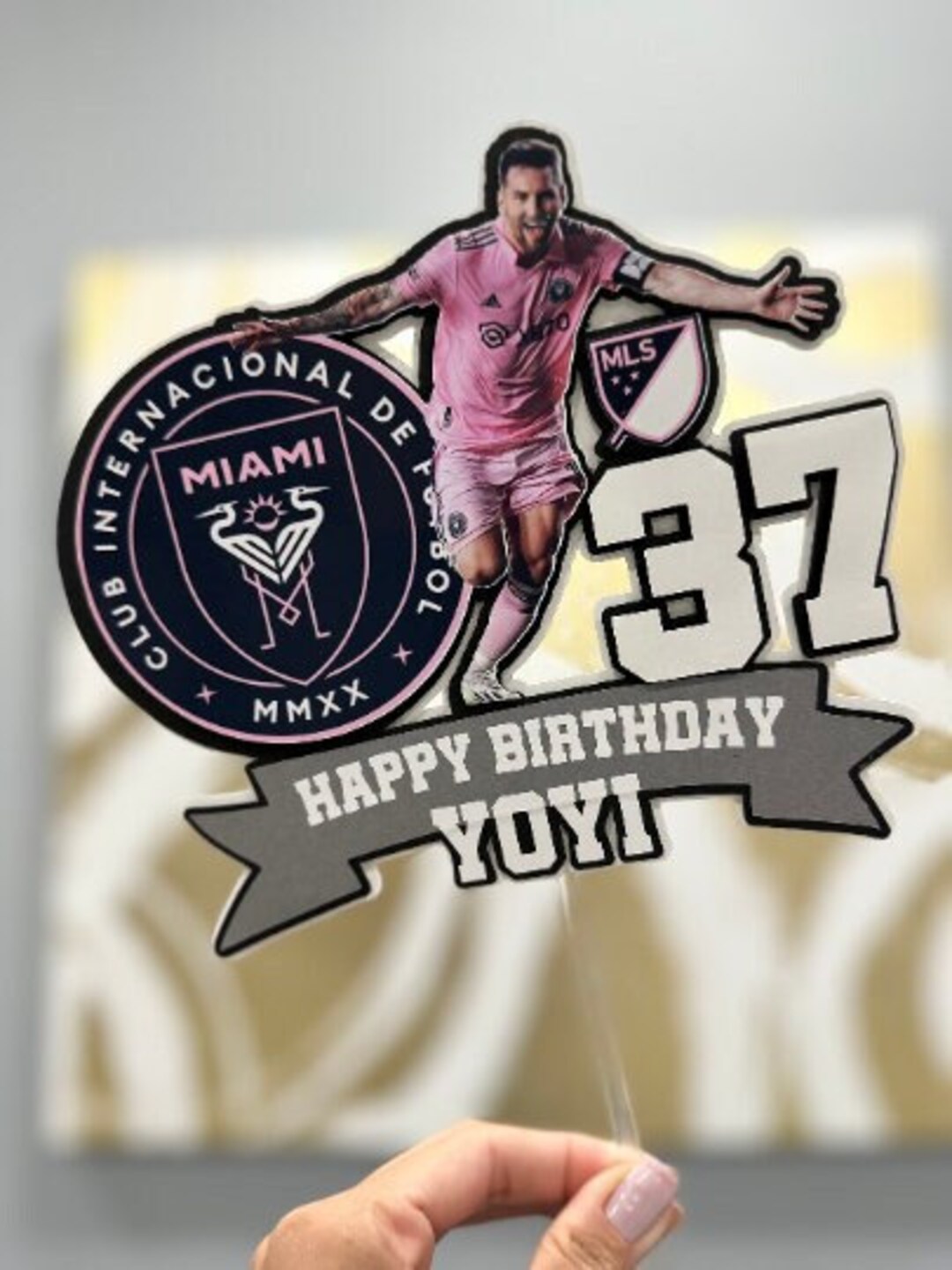 Messi Cake Topper/3d Cake Topper/ Messi Miami Topper/messi Theme/soccer ...