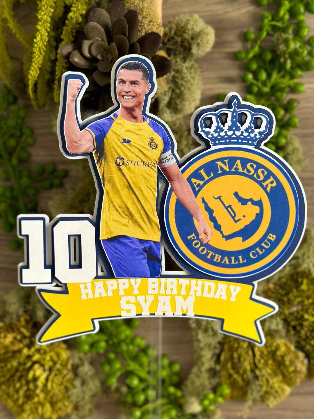 Ronaldo Cake Topper 3d Cake Topper Ronaldo Theme Party Ronaldo Etsy