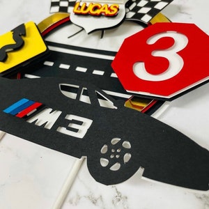 Race Car Cake Topper/cars Theme Party/3d Cake Topper/bmw Cake Topper ...