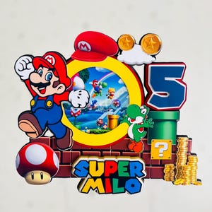 Inspired Super Mario Cake Topper/mario Theme Party/mario Party/mario ...