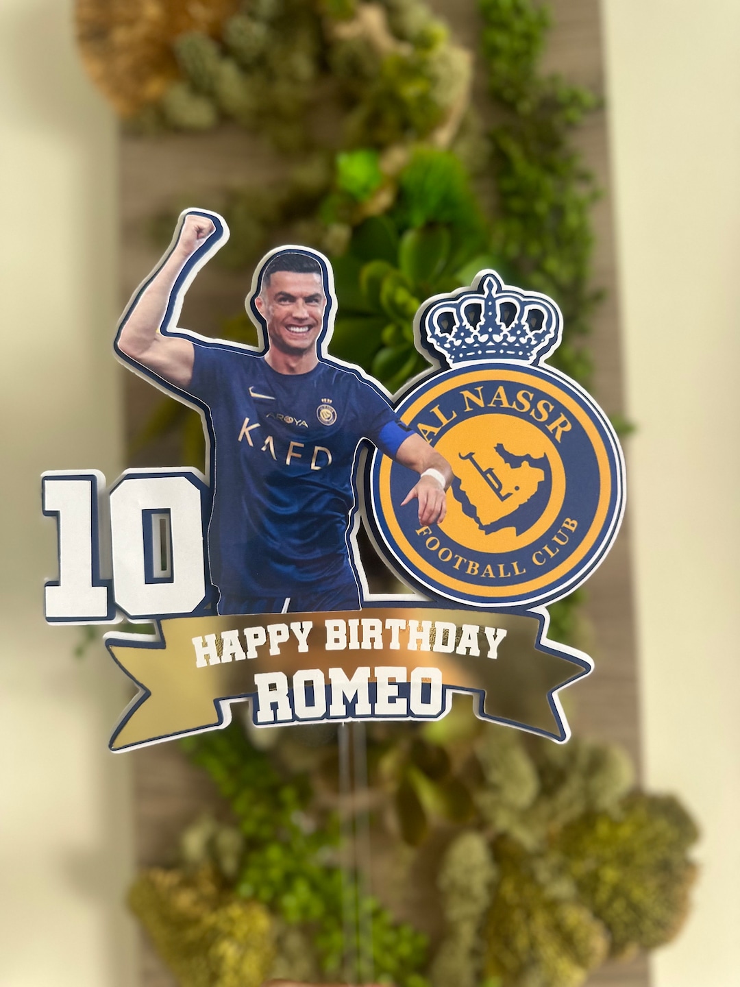 Ronaldo Cake Topper/3d Cake Topper/ronaldo Theme Party/ronaldo Theme ...