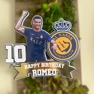 Ronaldo Cake Topper/3d Cake Topper/ronaldo Theme Party/ronaldo Theme ...