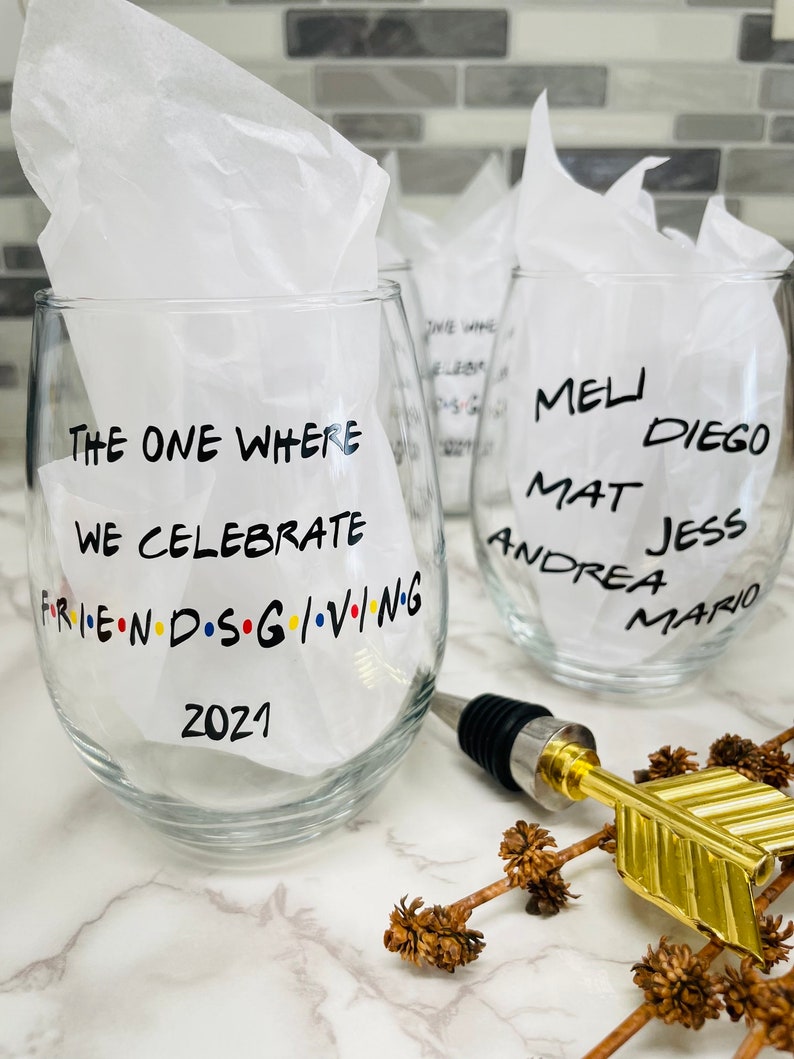Friendsgiving Wine Glass/friendsgiving Gift/friendsgiving Decor ...