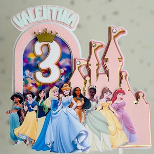 Princesses Cake Topper/princess Theme Party/princess Birthday ...