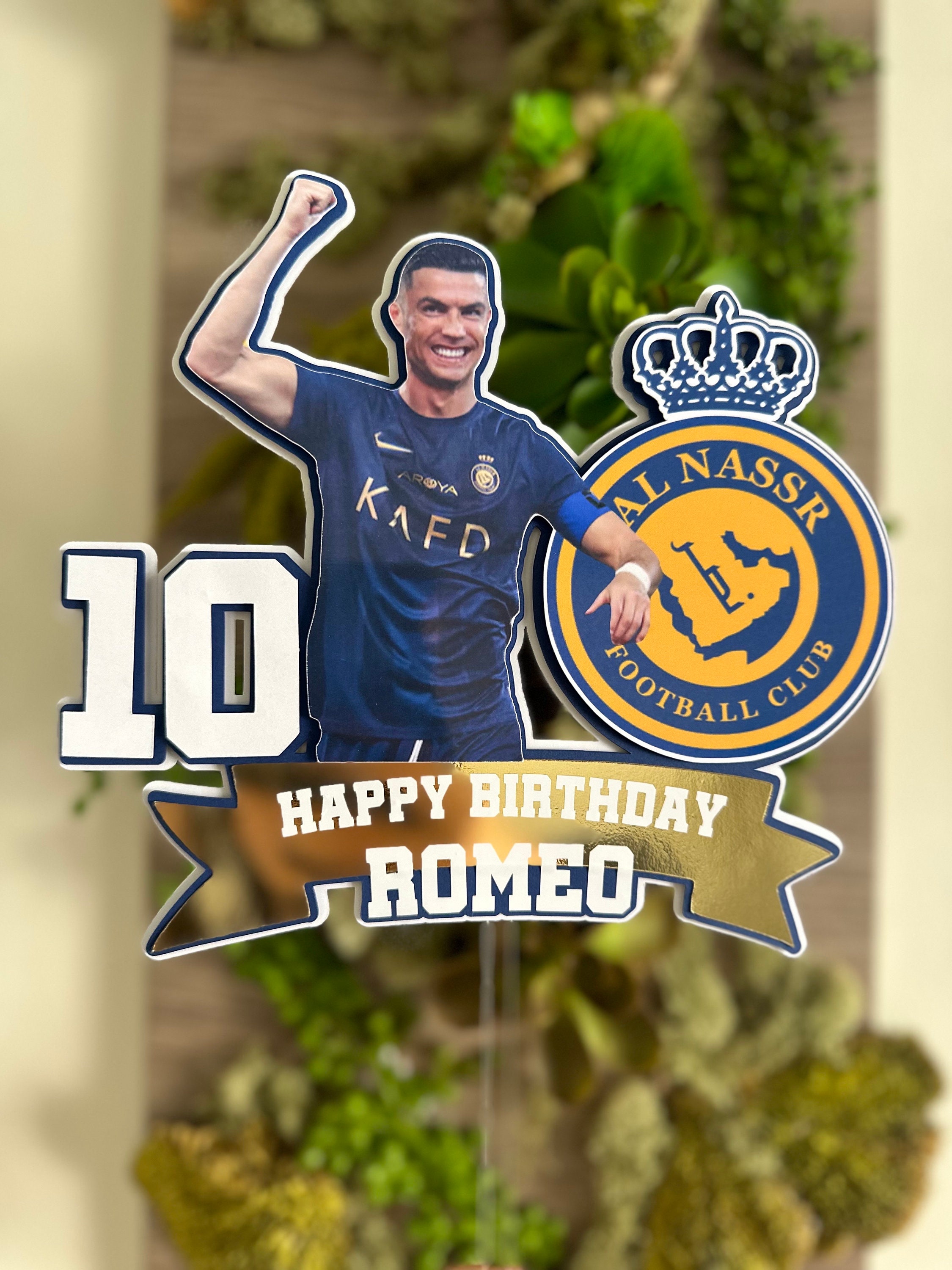 Ronaldo Cake Topper/3d Cake Topper/ronaldo Theme Party/ronaldo Theme ...