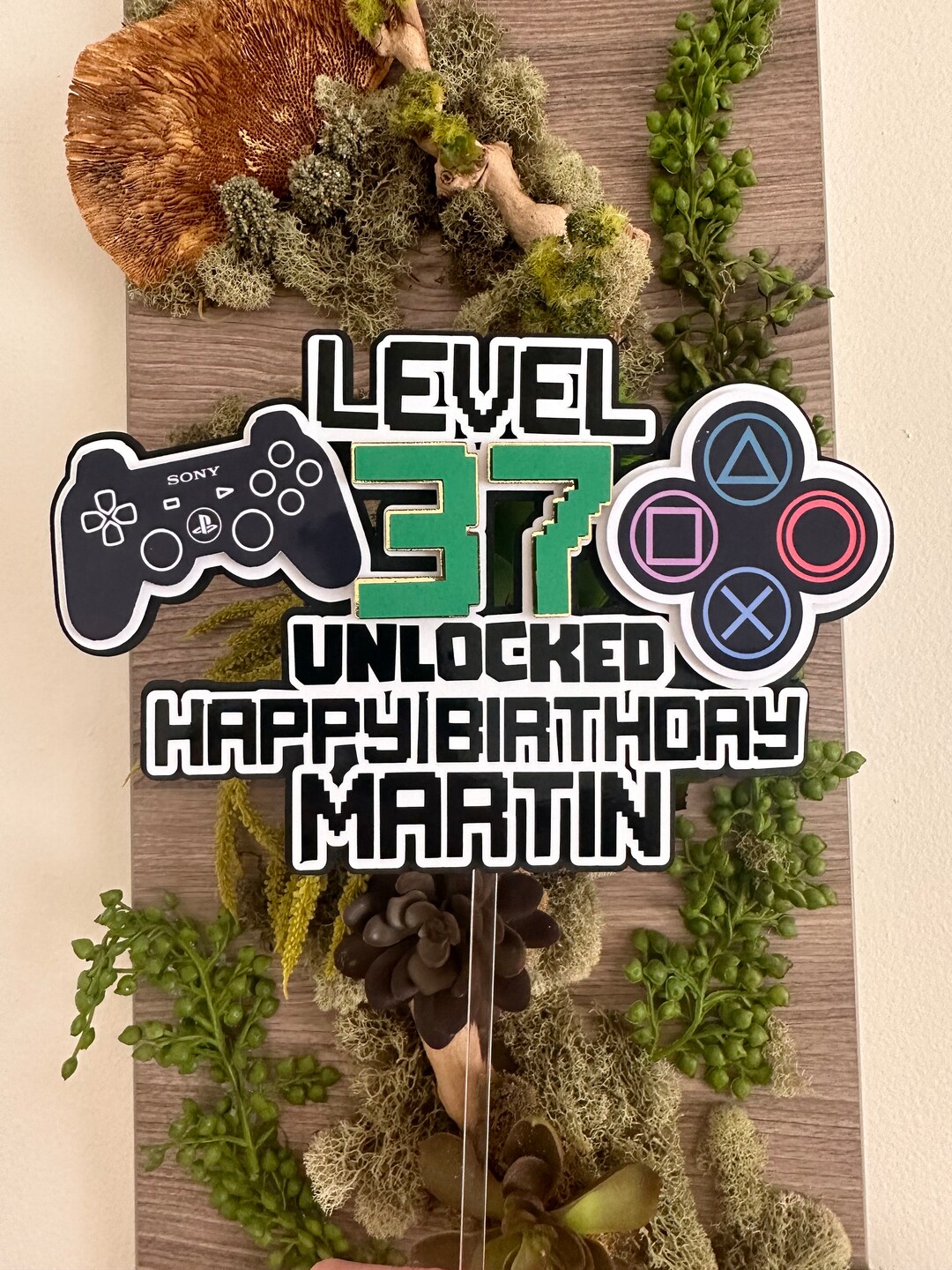 Level Unlocked Cake Topper/level up Cake Topper/ Gamer Cake Topper ...