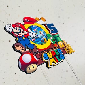 Inspired Super Mario Cake Topper/mario Theme Party/mario Party/mario ...