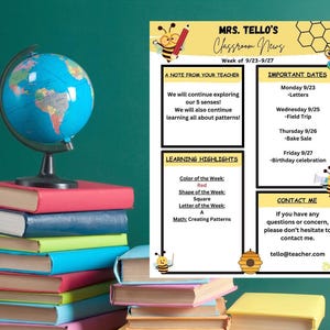 Bee Theme Classroom Newsletter Template,busy Bees Hive Theme Classroom ...