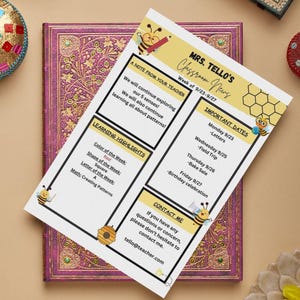 Bee Theme Classroom Newsletter Template,busy Bees Hive Theme Classroom ...