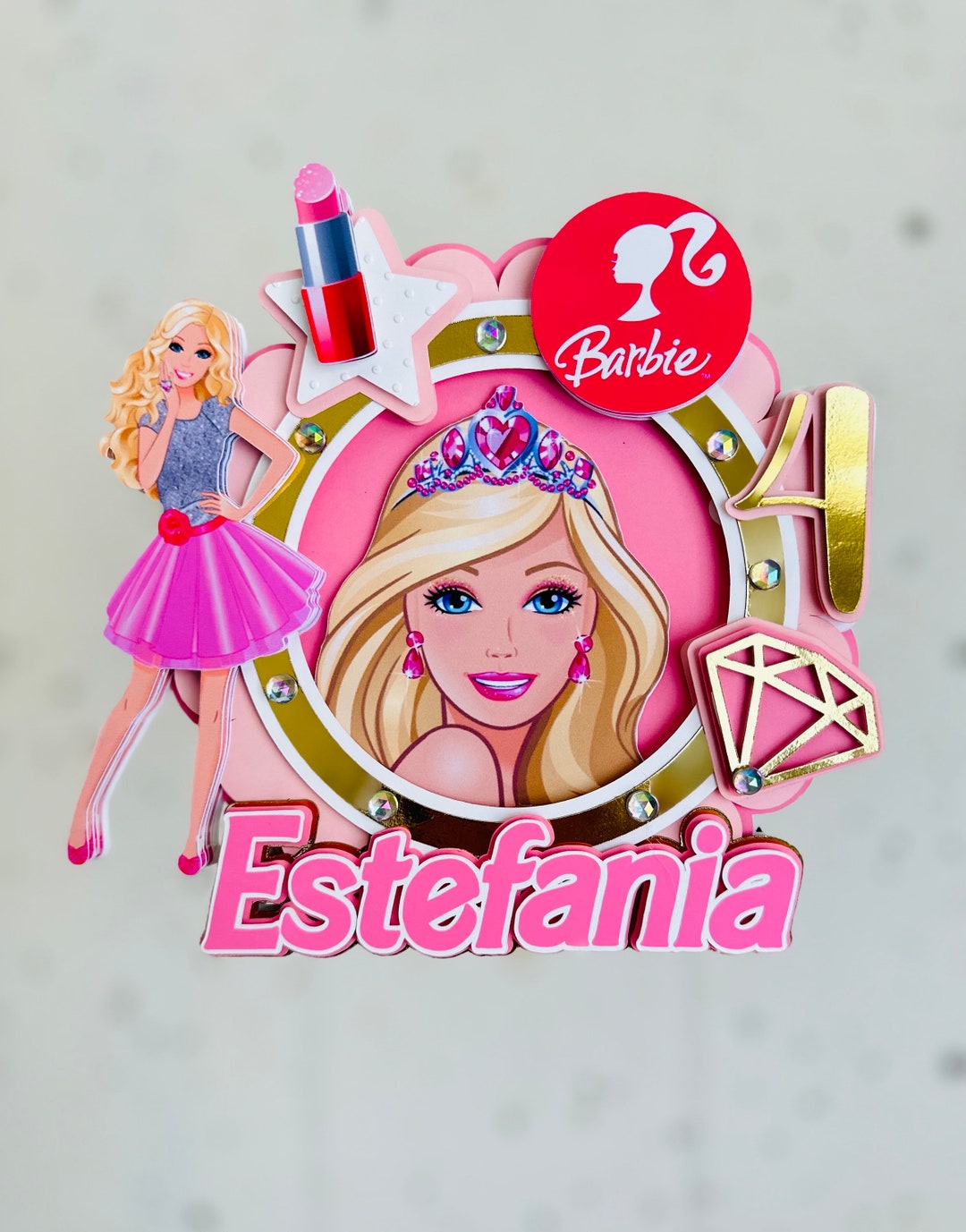 Fashion Doll Cake Topper/fashion Doll Theme Party/doll Birthday ...