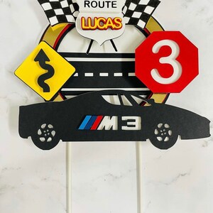 Race Car Cake Topper/cars Theme Party/3d Cake Topper/bmw Cake Topper ...