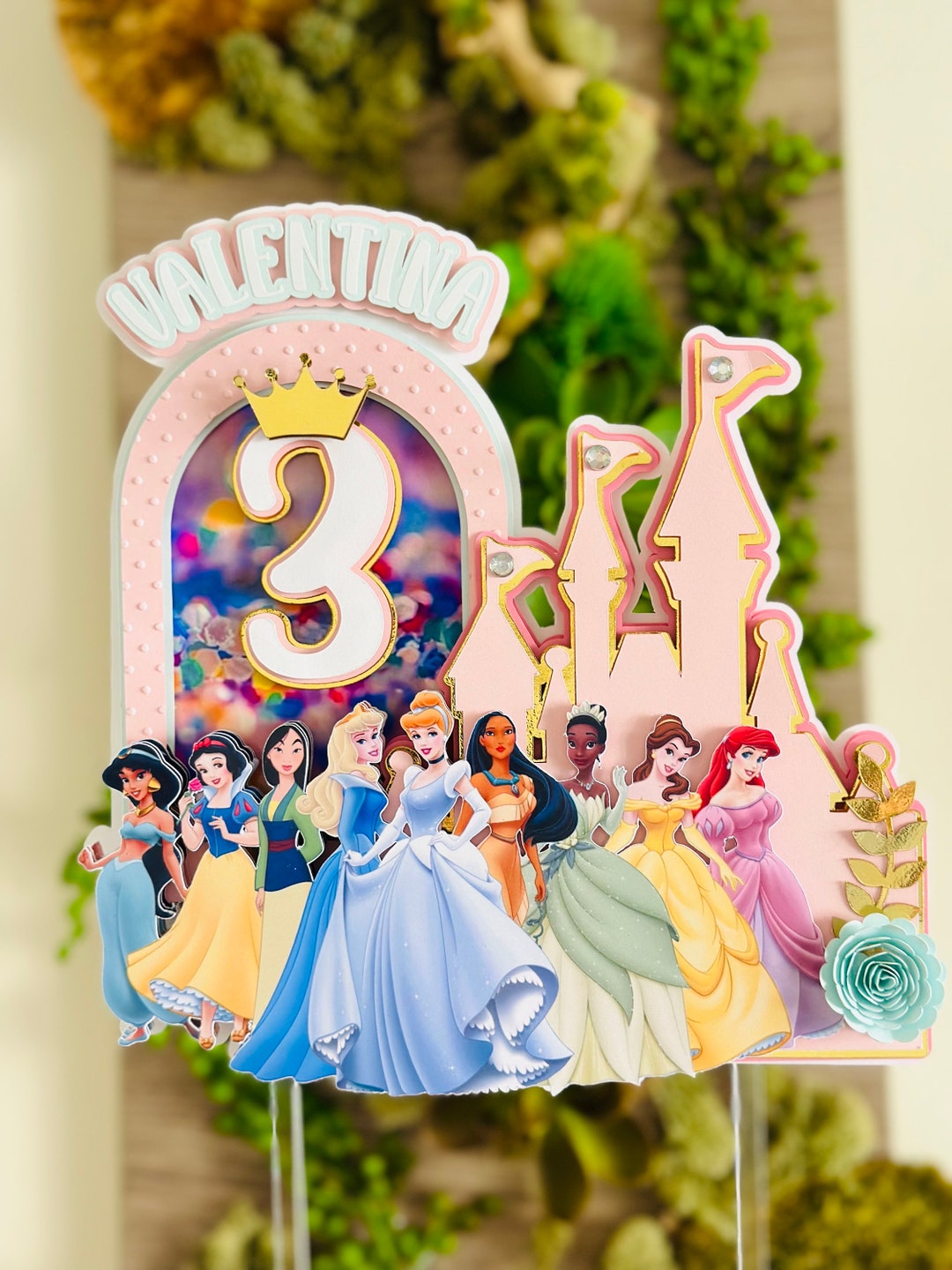 Princesses Cake Topper/princess Theme Party/princess Birthday ...