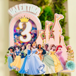 Princesses Cake Topper/princess Theme Party/princess Birthday ...