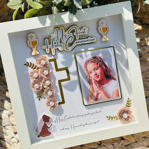 First Holy Communion Shadow Box/shadow Box/girl Gift/first Holy ...