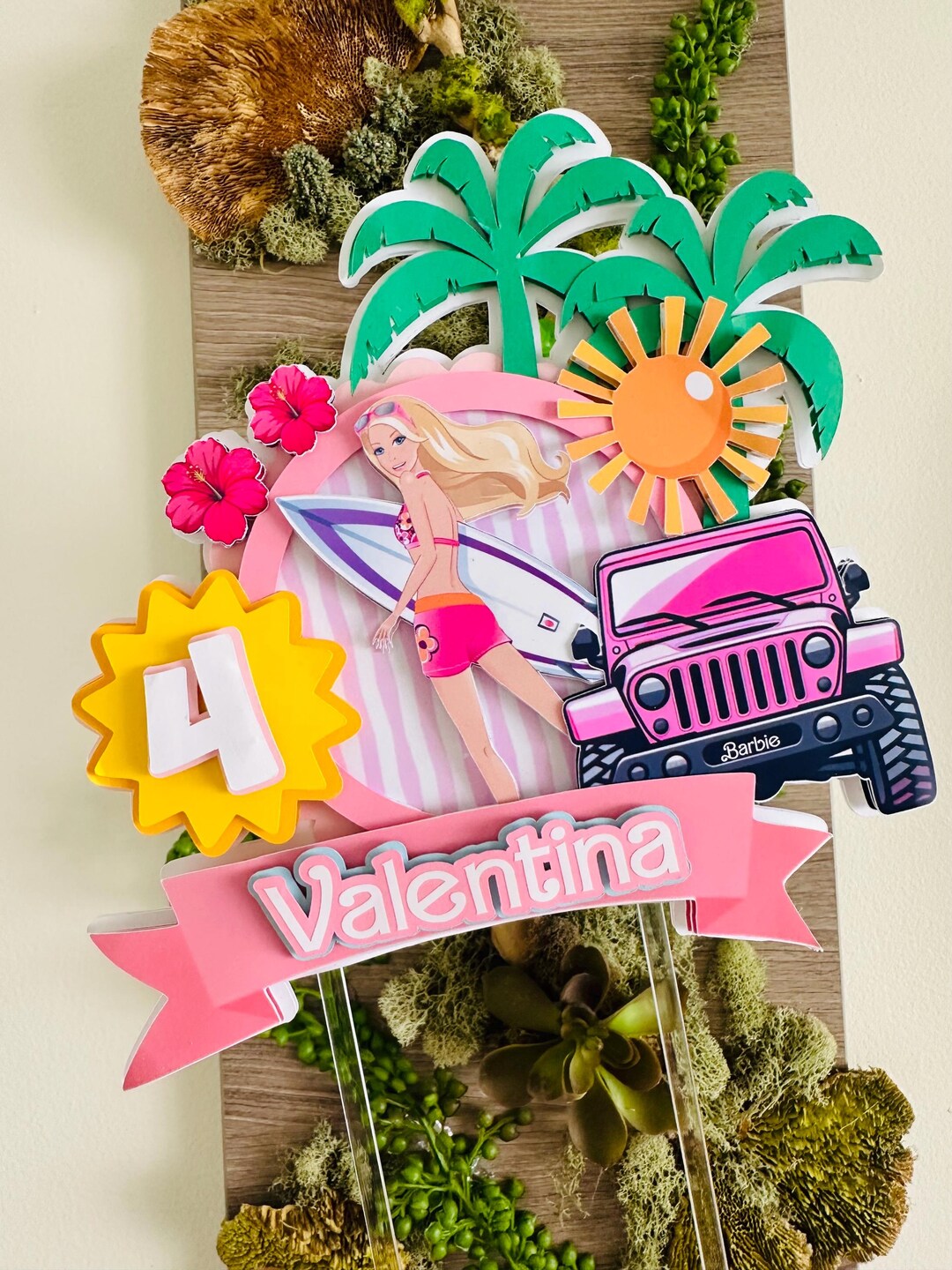Fashion Doll Cake Topper/malibu Fashion Doll Theme Party/doll Birthday ...