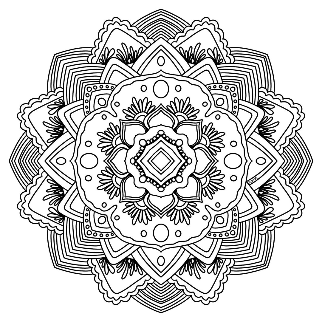 NEW Mandala Meditation Coloring Page Art and Mindfulness, Grief ...