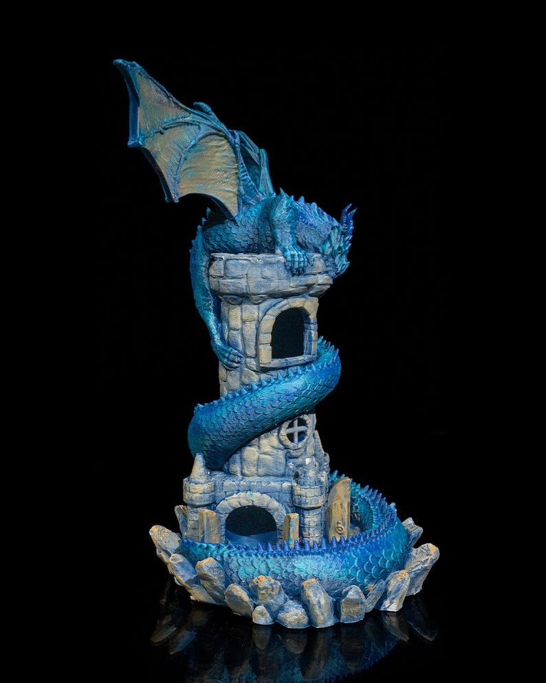 Dragon 3D Printed Dice Tower - Etsy