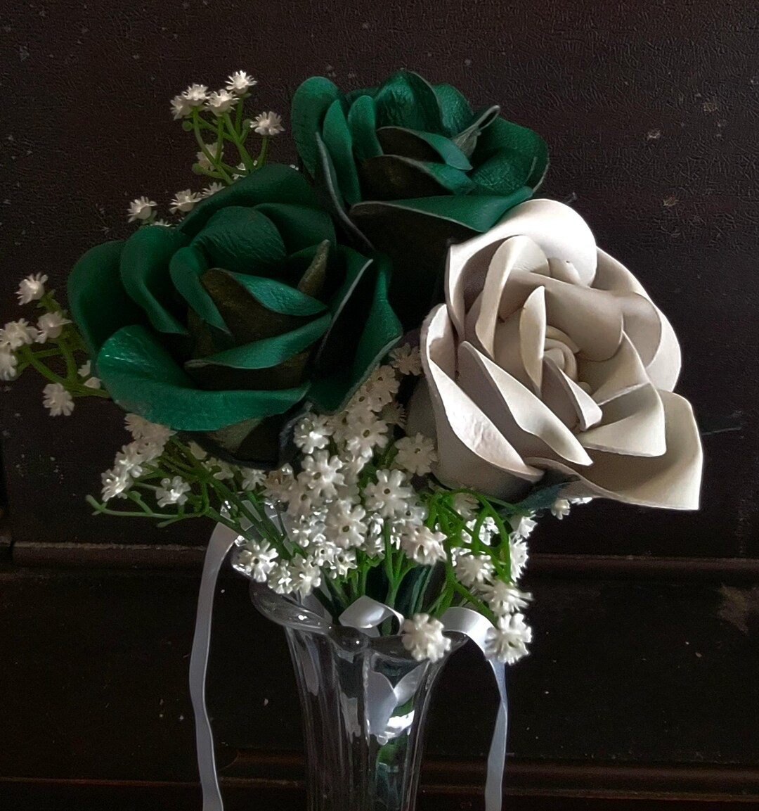 3rd Anniversary Gift, Leather Roses, Philadelphia Eagles Bouquet - Etsy