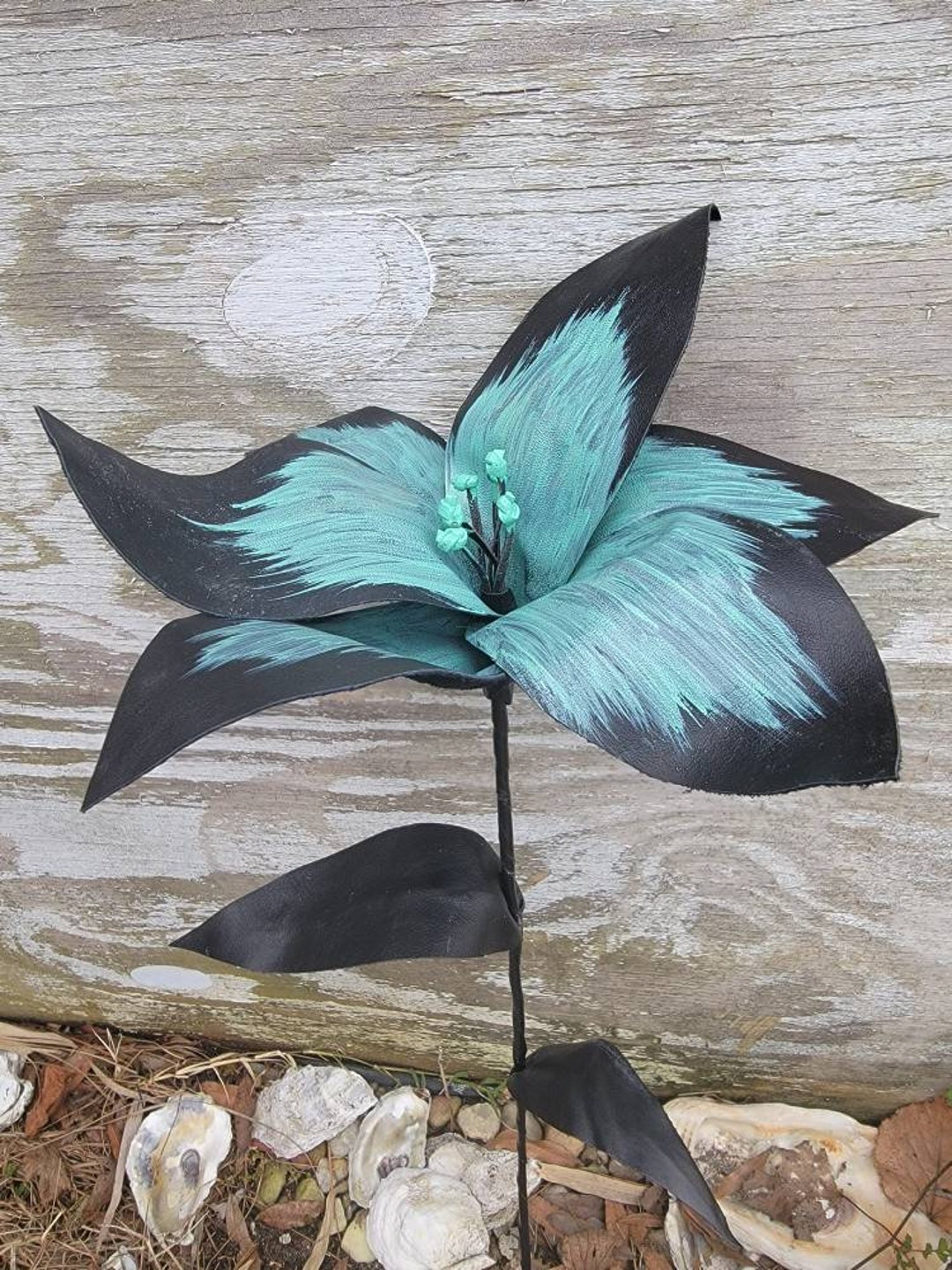 Leather Lily, Leather Stargazer Lily, Leather Flowers, Black Lily - Etsy