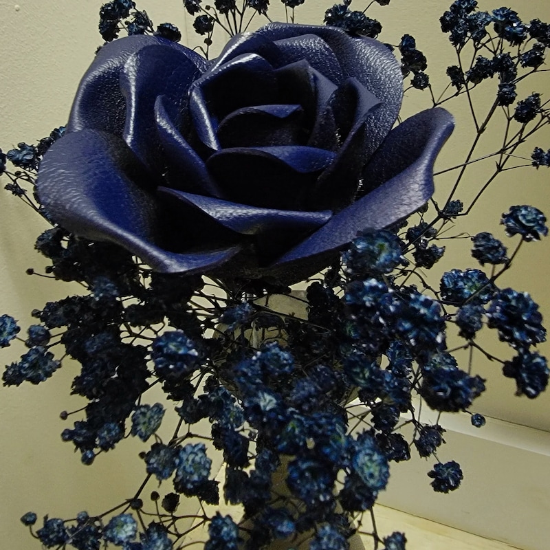 Navy Blue Rose - Etsy