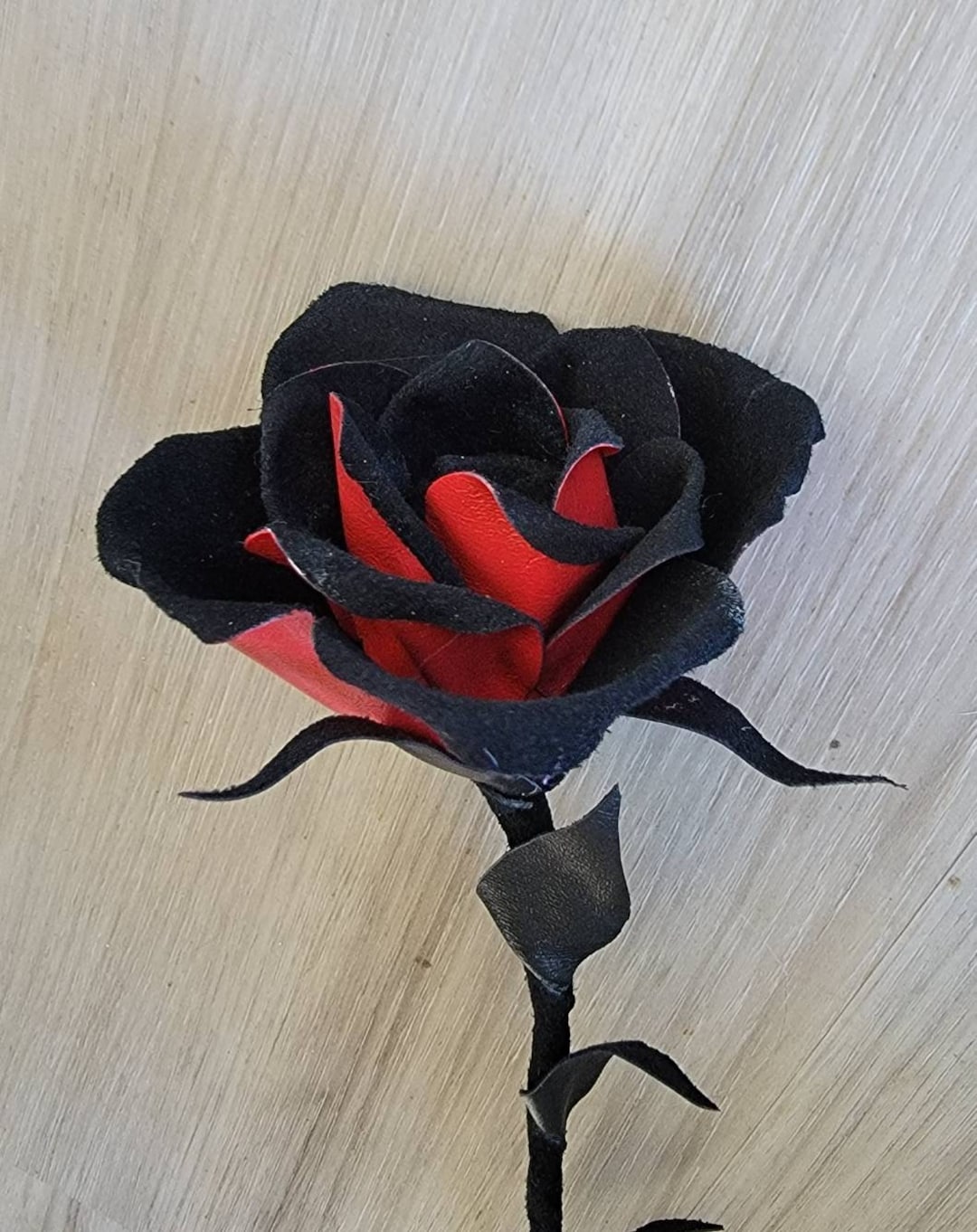 Black Suede & Red Leather Rose, Gothic Home Decor, Dracula, True Blood ...