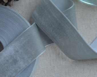 33 Yard Roll of Pewter Grey Velvet Ribbon | Etsy