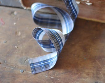 Gray plaid ribbon | Etsy