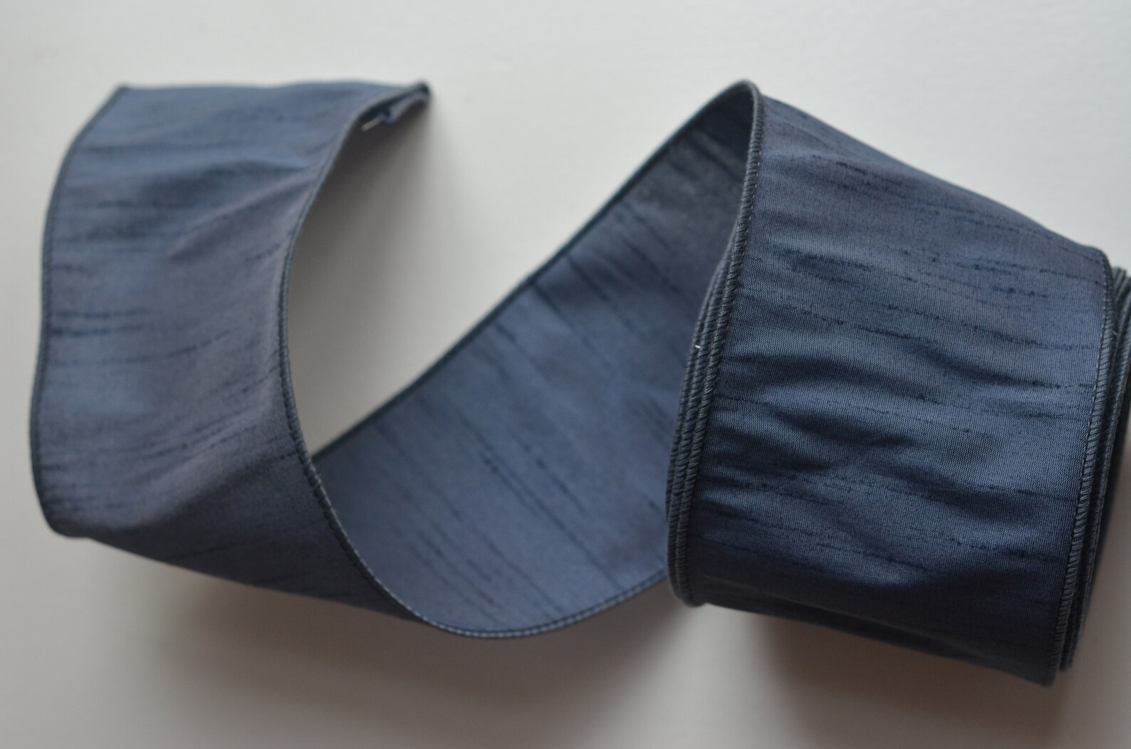 10 Yard Roll of Dark Denim Wired Ribbon | Etsy