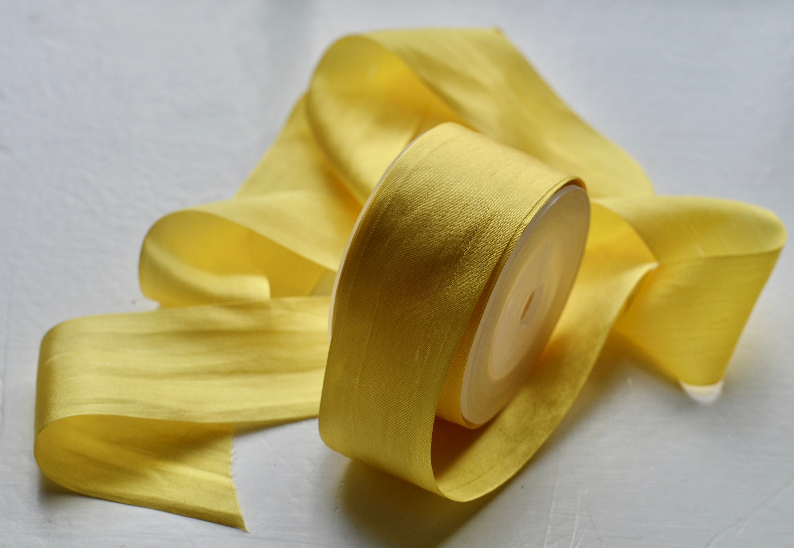Sunshine Yellow Gold Silk Ribbon | Etsy