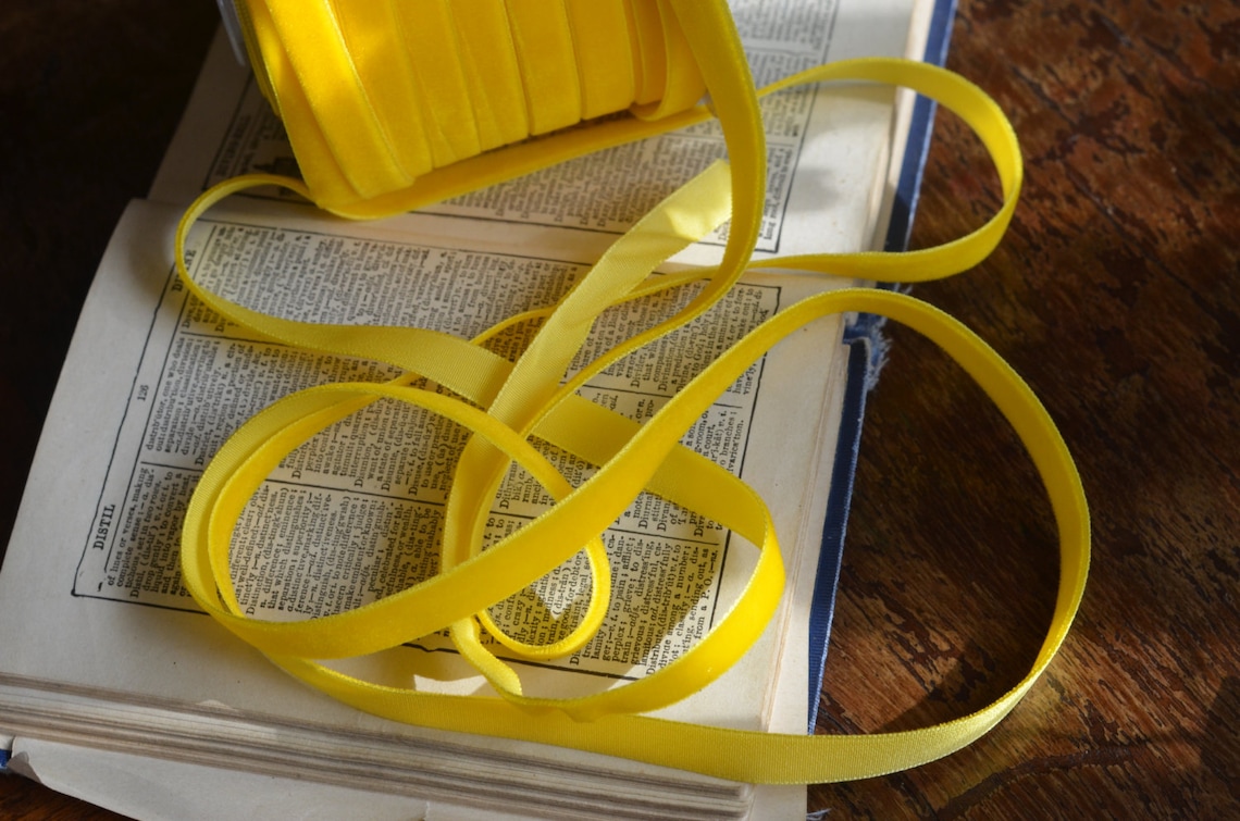 Big Bird Yellow Velvet Ribbon | Etsy