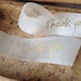 Thank You Gold and Ivory Sheer Ribbon - Etsy