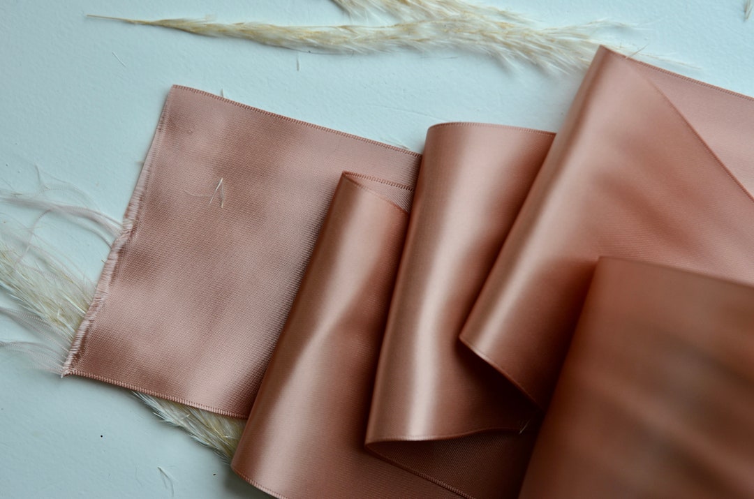 Faded Terra Cotta Clay 4" Satin Ribbon - Etsy