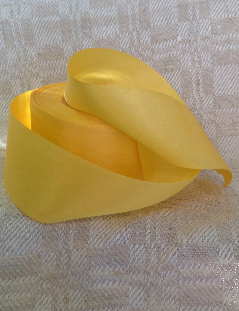 Sunshine yellow gold silk ribbon | Etsy