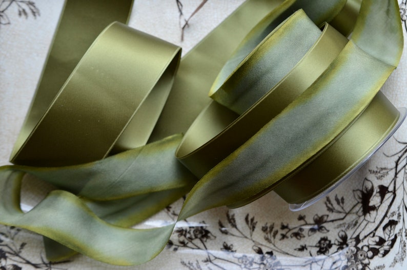 Avocado Green Swiss Satin Ribbon - Etsy