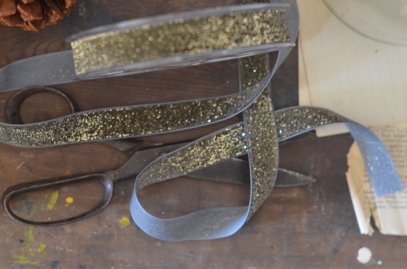 Tarnished Pewter Tinsel 7/8 Swiss Velvet Trim | Etsy