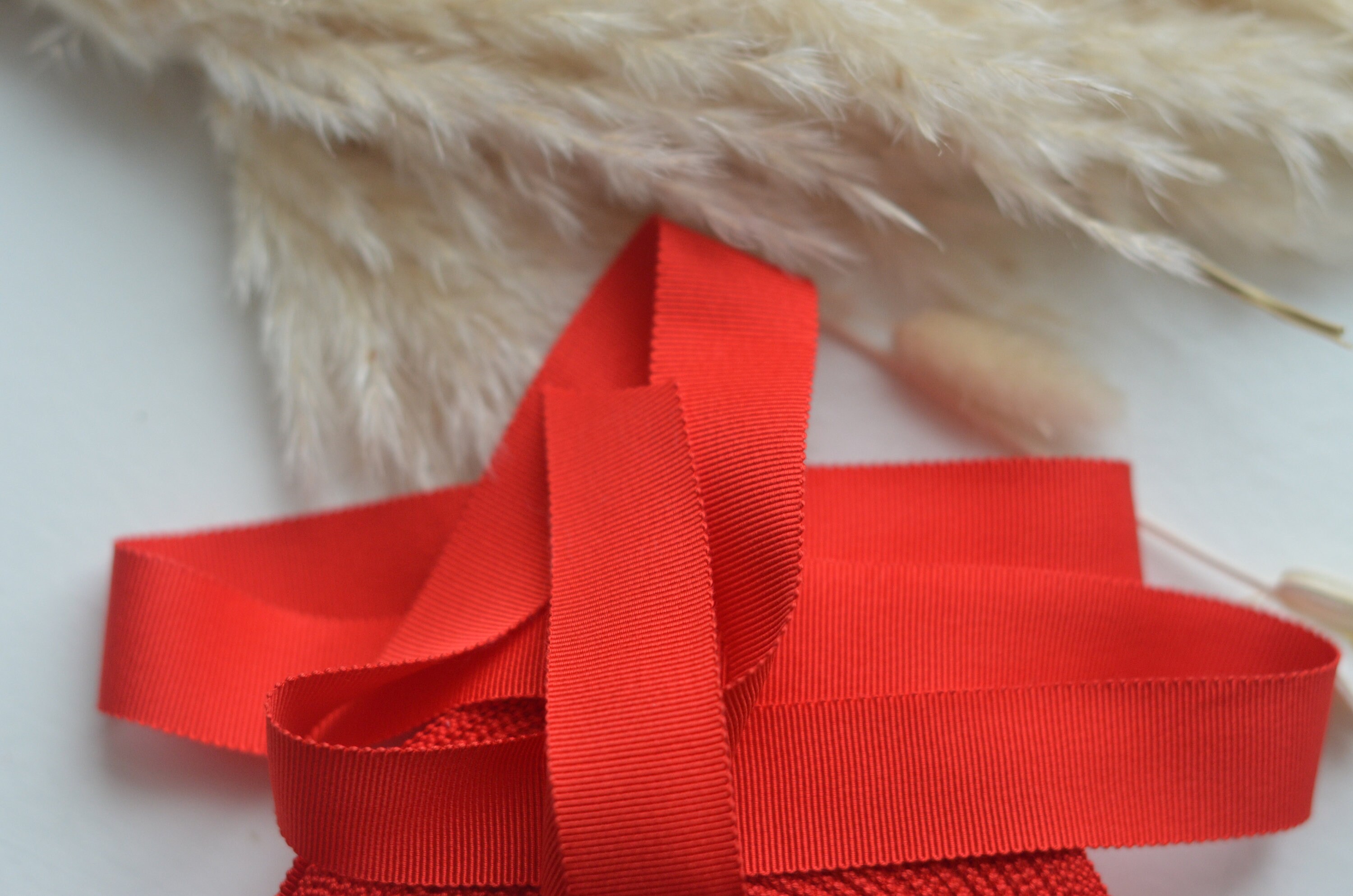 Bright poppy red petersham 1 ribbon | Etsy