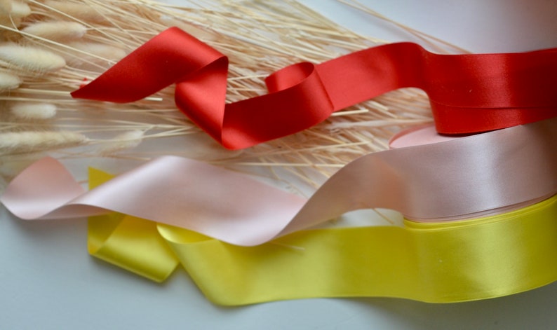 Kabuki Red Silk Satin Ribbon - Etsy