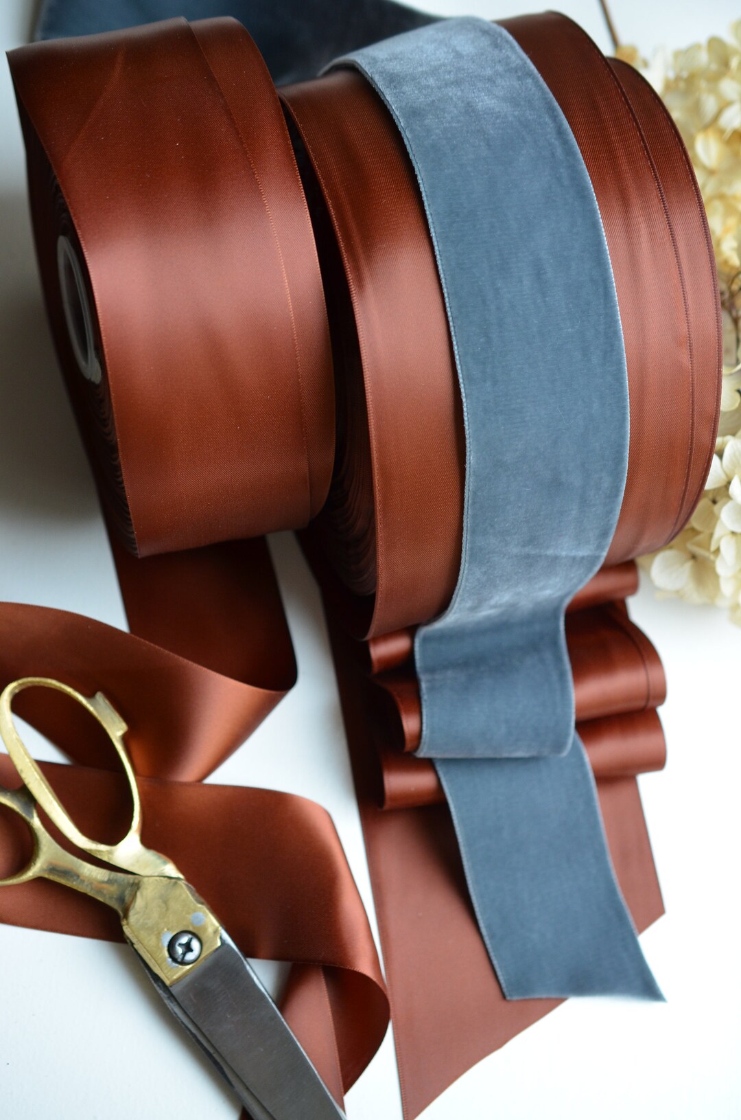 Friar Brown 4" Satin Ribbon - Etsy