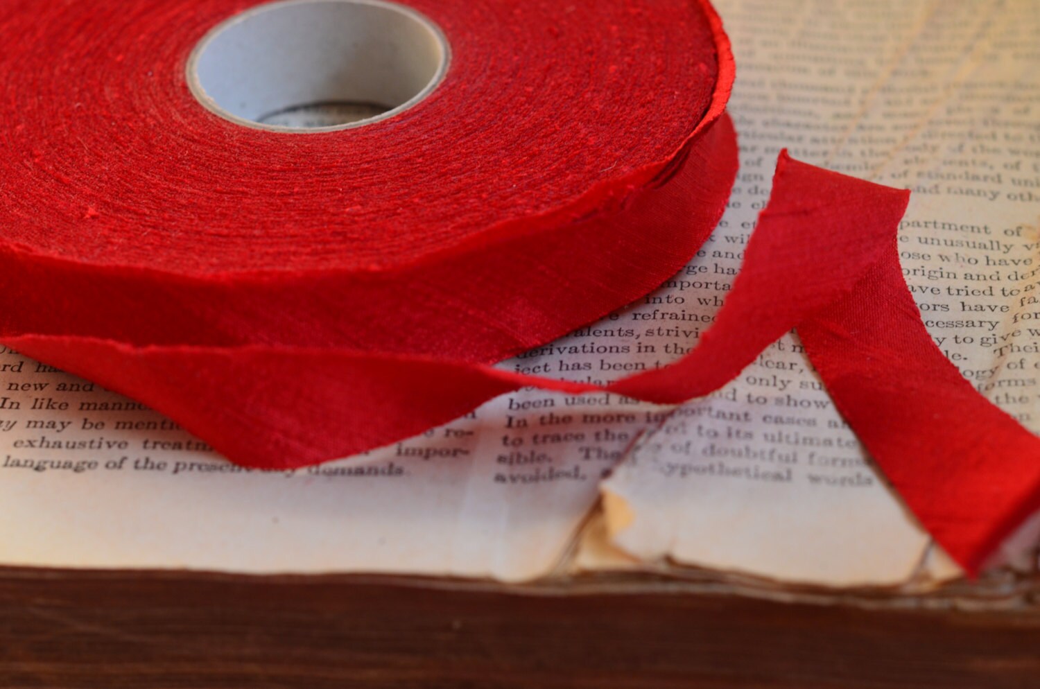 Bright Red Poppy Dupioni Silk Ribbon - Etsy