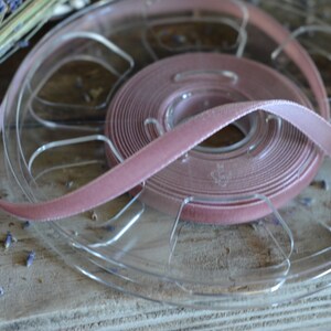Dusty Mauve 3/8" Swiss Velvet Ribbon - Etsy