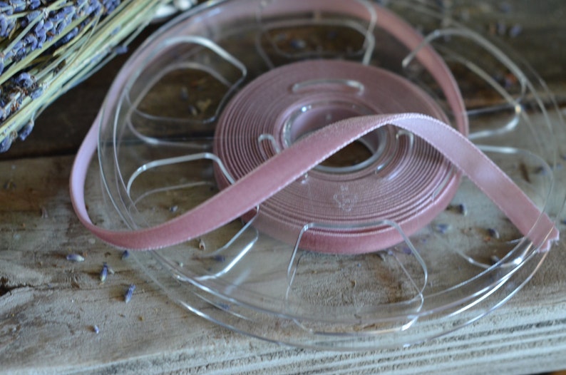 Dusty Mauve 3/8" Swiss Velvet Ribbon - Etsy