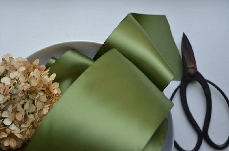Moss Green 2 1/4" or 4" Satin - Etsy
