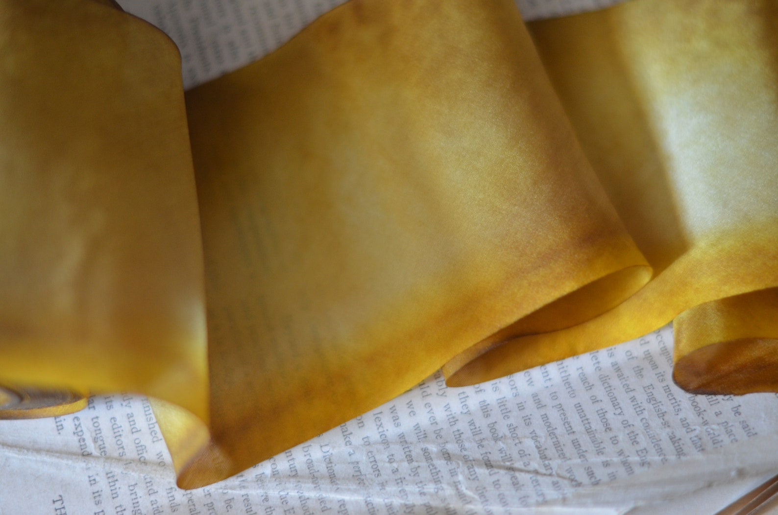 Honey Amber 4 Hand Dyed Silk Ribbon | Etsy