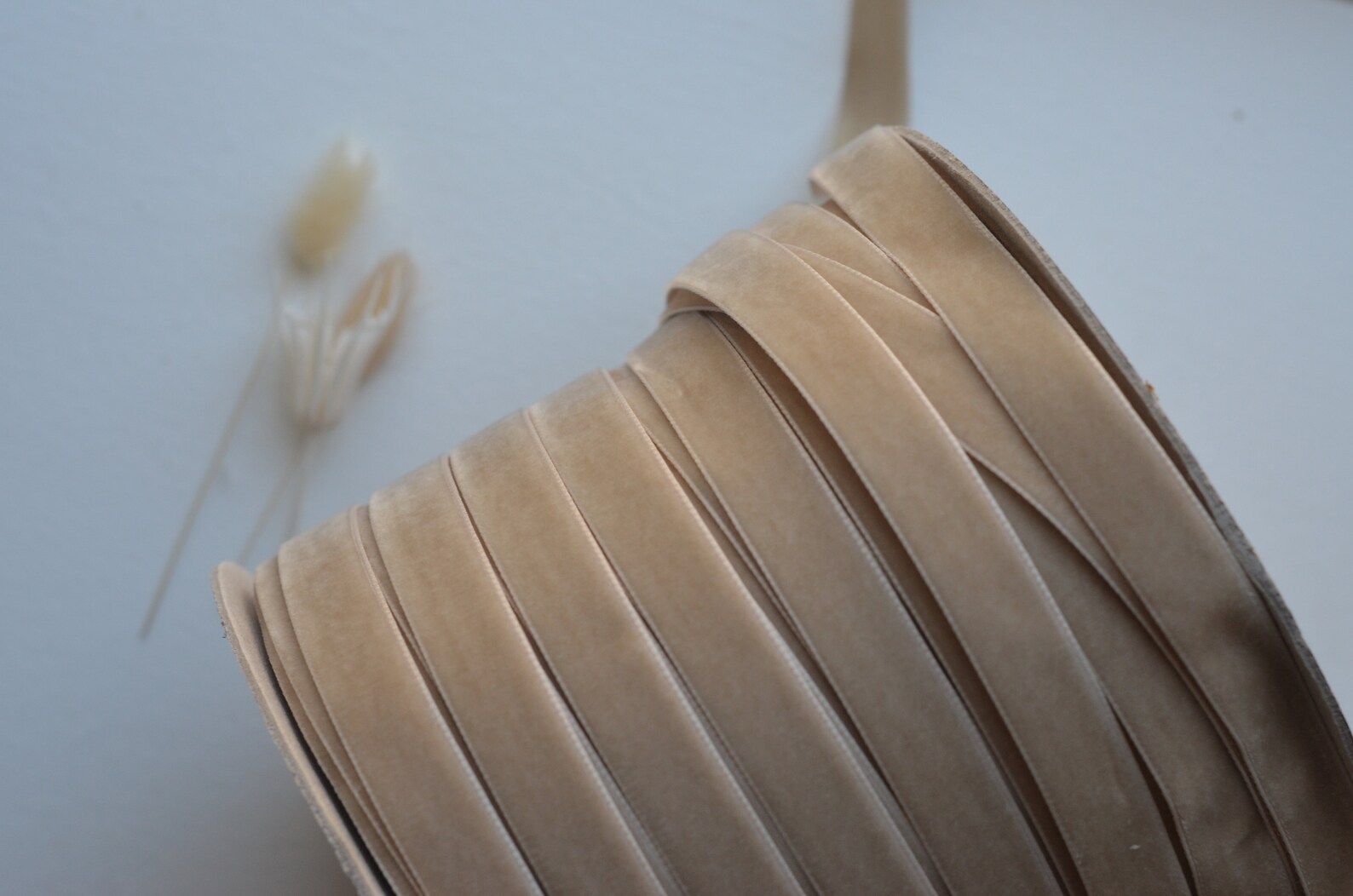 Earthy Beige Velvet 5/8" Ribbon - Etsy