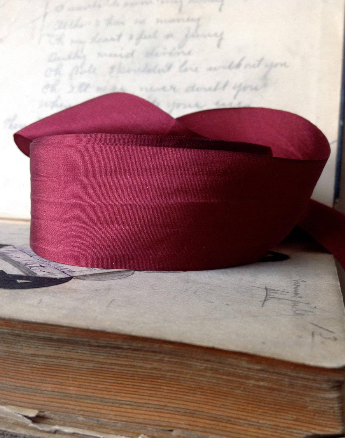 Red Burgundy Silk Ribbon - Etsy