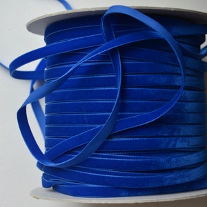 Cobalt Blue Swiss Velvet Ribbon 3/8" Wide - Etsy