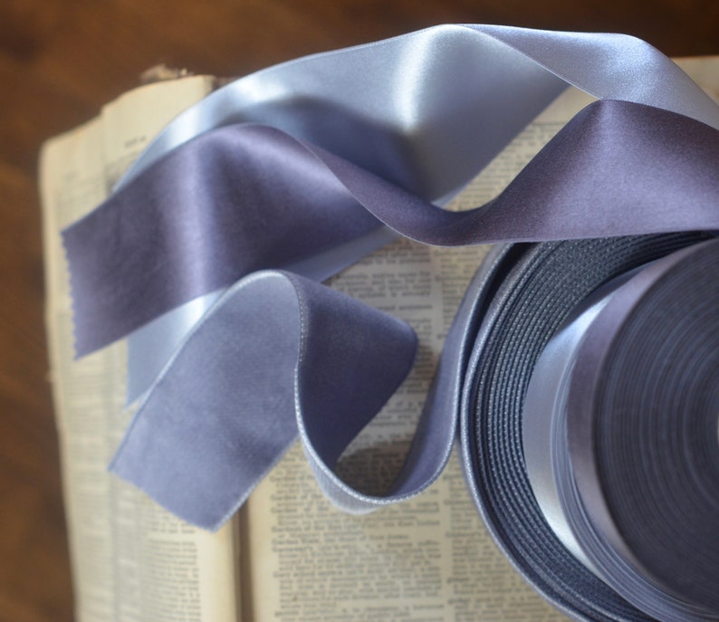 Dusty Lavender Heather Silk Satin 2 Wide Ribbon | Etsy